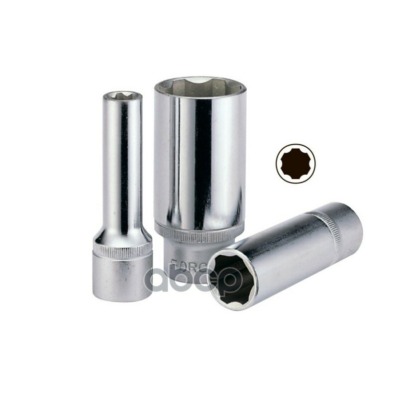 5477719 1/2Головка 6 гранная для сорванных гаек. L=77mm 19 мм FORCE арт. 5477719