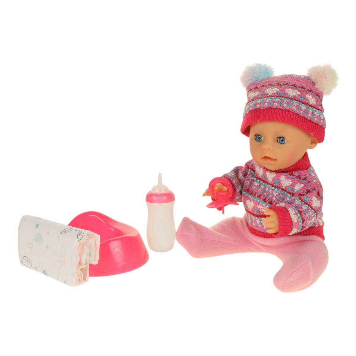 Интерактивный пупс «Анечка» 30 см, музыкальный, пьёт, писает, 4 аксессуара