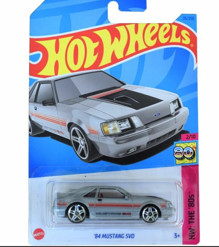 Машинка базовая Hot Wheels 84 Mustang SVO серый