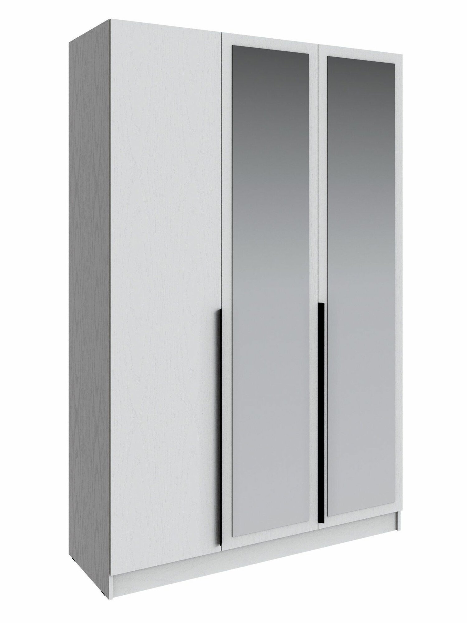 Шкаф Мадрид 1,5 с зеркалом, цвет (белый), 2300х1500х520 тэкс