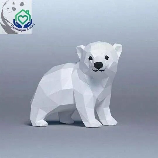 Конструктор бумажный, 3D набор для творчества, моделирования полигональной фигуры из картона, развивающий, подарочный / инструменты для сборки в комплекте