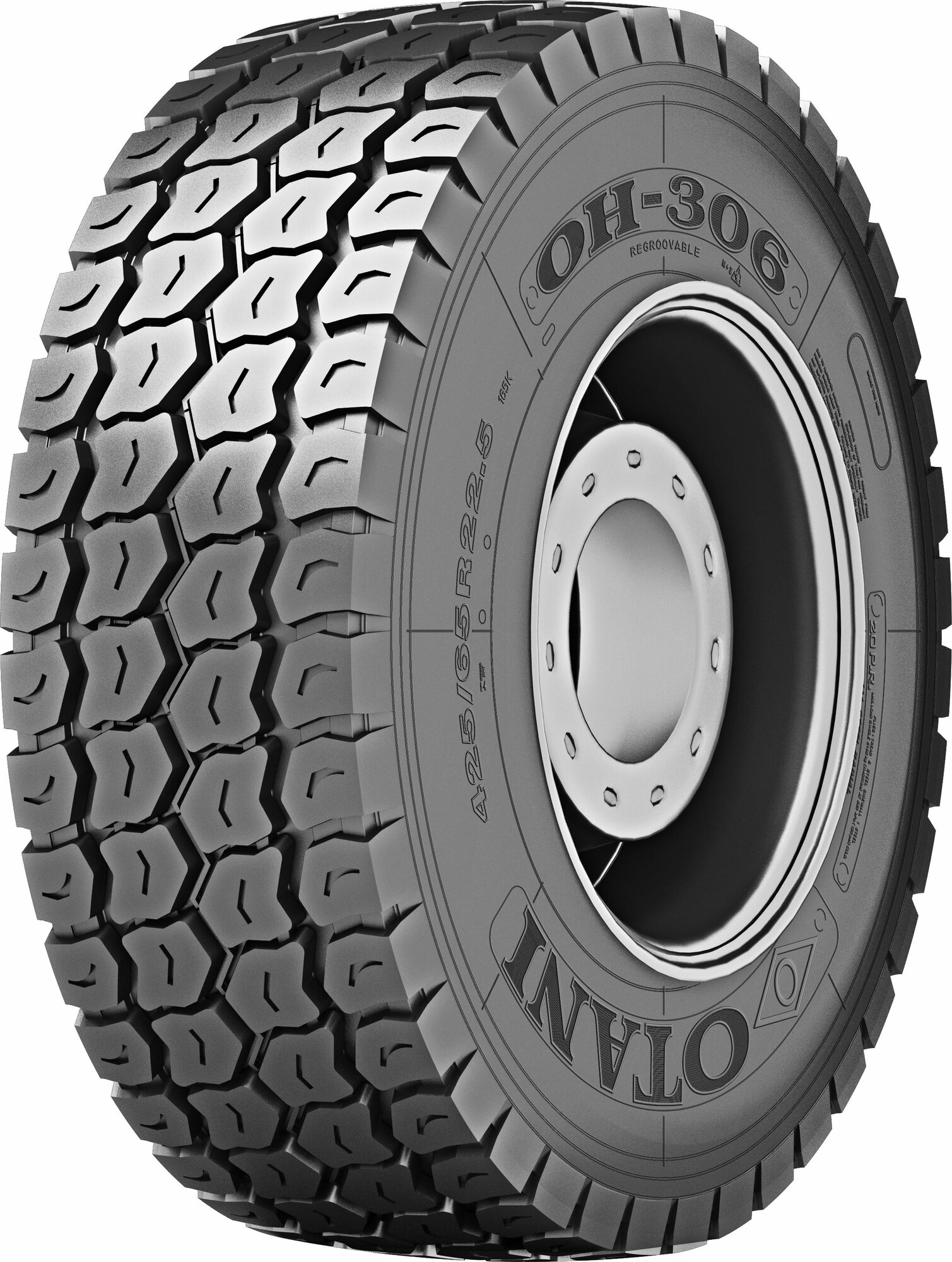 Автошина 425/65R22.5 TL 165K PR20 M+S 3PMSF OH-306 OTANI (рулевая/прицеп)