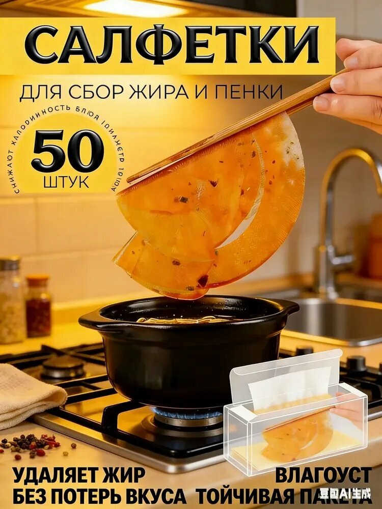 Бумага пищевая, 0.18м х 18 см, 50 шт