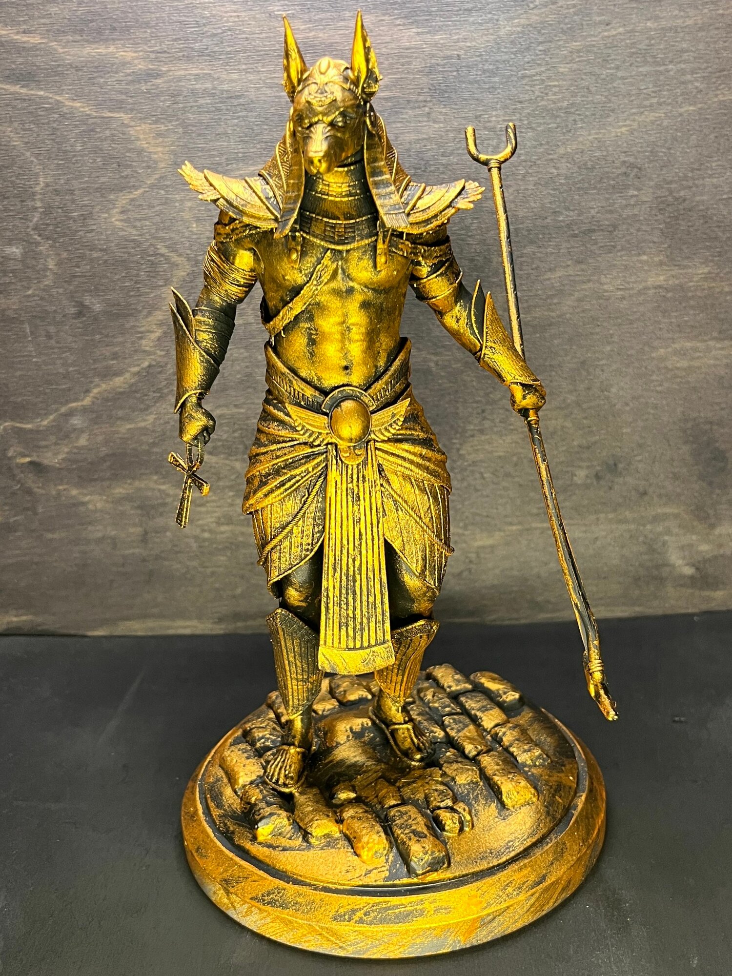 Фигурка интерьерная. Анубис бог Египта. Высота 22 см.