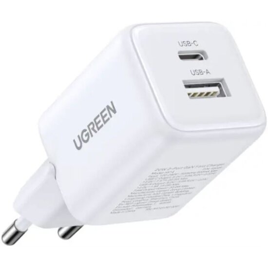 Сетевое зарядное устройство Ugreen X514 20Вт, USB-C/USB-A белый (65006)