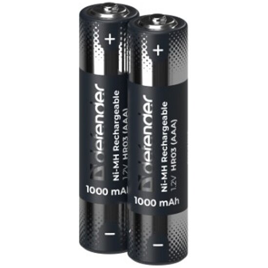 Аккумуляторная батарея Defender HR03-2BL 1000 mAh ААА, Ni-MH, блистер, 2 шт.