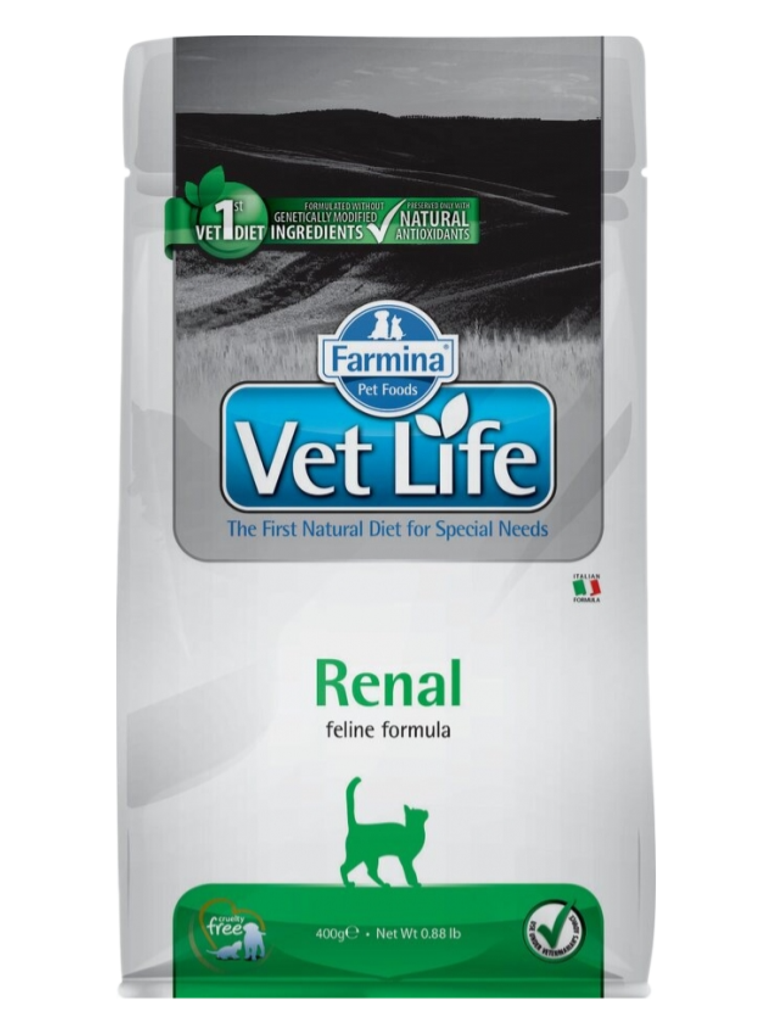 Farmina Vet корм для котят и взрослых кошек всех пород, при почечной недостаточности (400 гр)