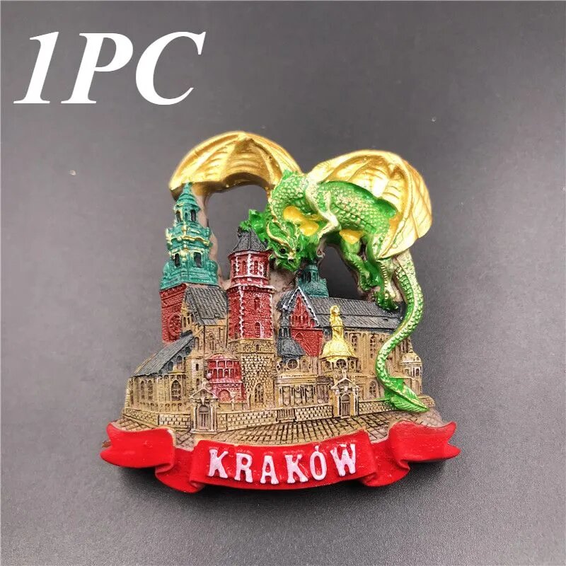 Магнит холодильника смолы 1PC, подходящий для сбора подарков и домашнего украшения