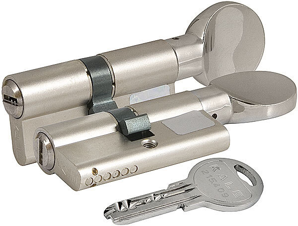 Цилиндровый механизм с вертушкой 164 SM/70 (30+10+30), никель, 5 ключей