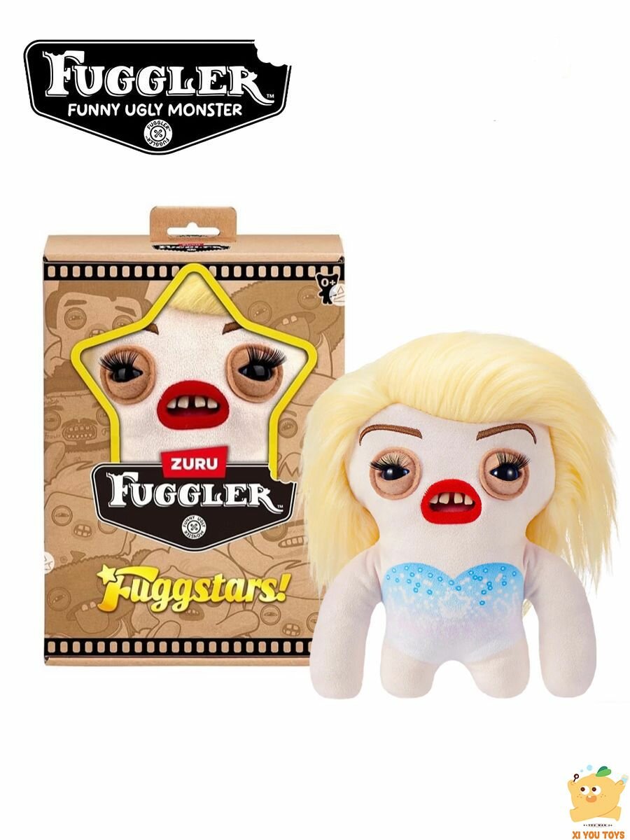 Губка Боб Spin Master Fuggler Fugg Stars Fleeting Fartlet / Плюшевый зубастый монстр высотой 23 сантиметра также станет подарком для детей и фанатов. льный Подарок Для Детей.
