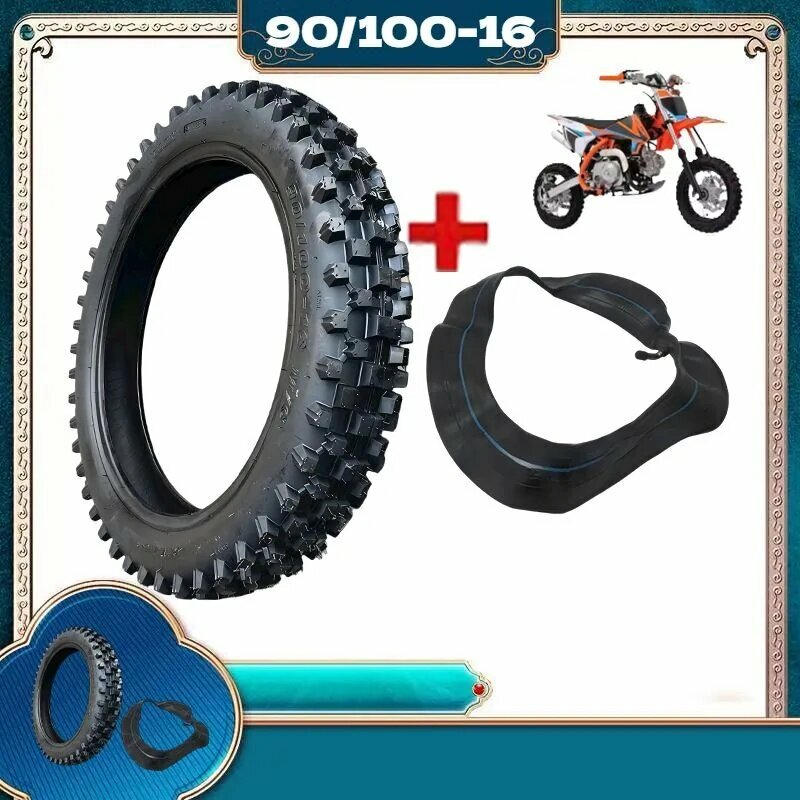 Утолщенные шины 90/100-16 для внедорожных мотоциклетных колес Мотошины 90/100 R16 51 M Front/Rear