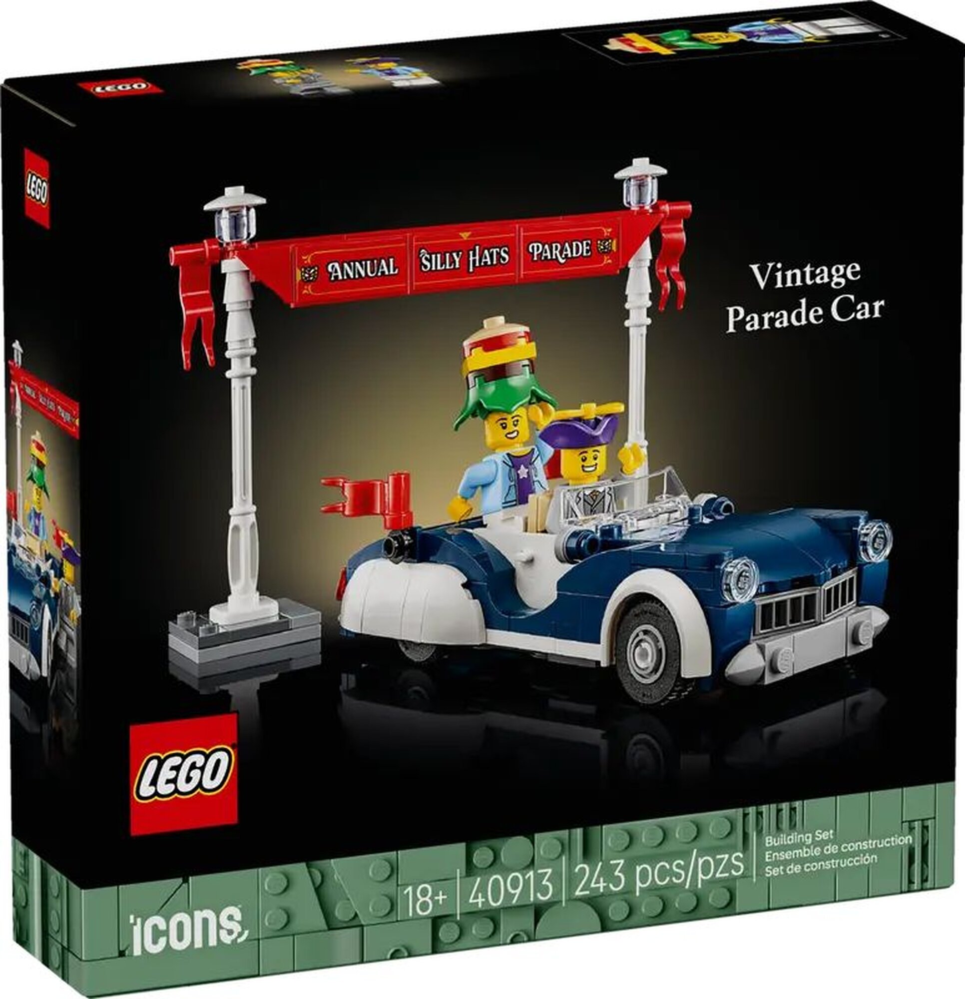 Конструктор LEGO Icons 40913 Винтажный парадный автомобиль, 243 дет.