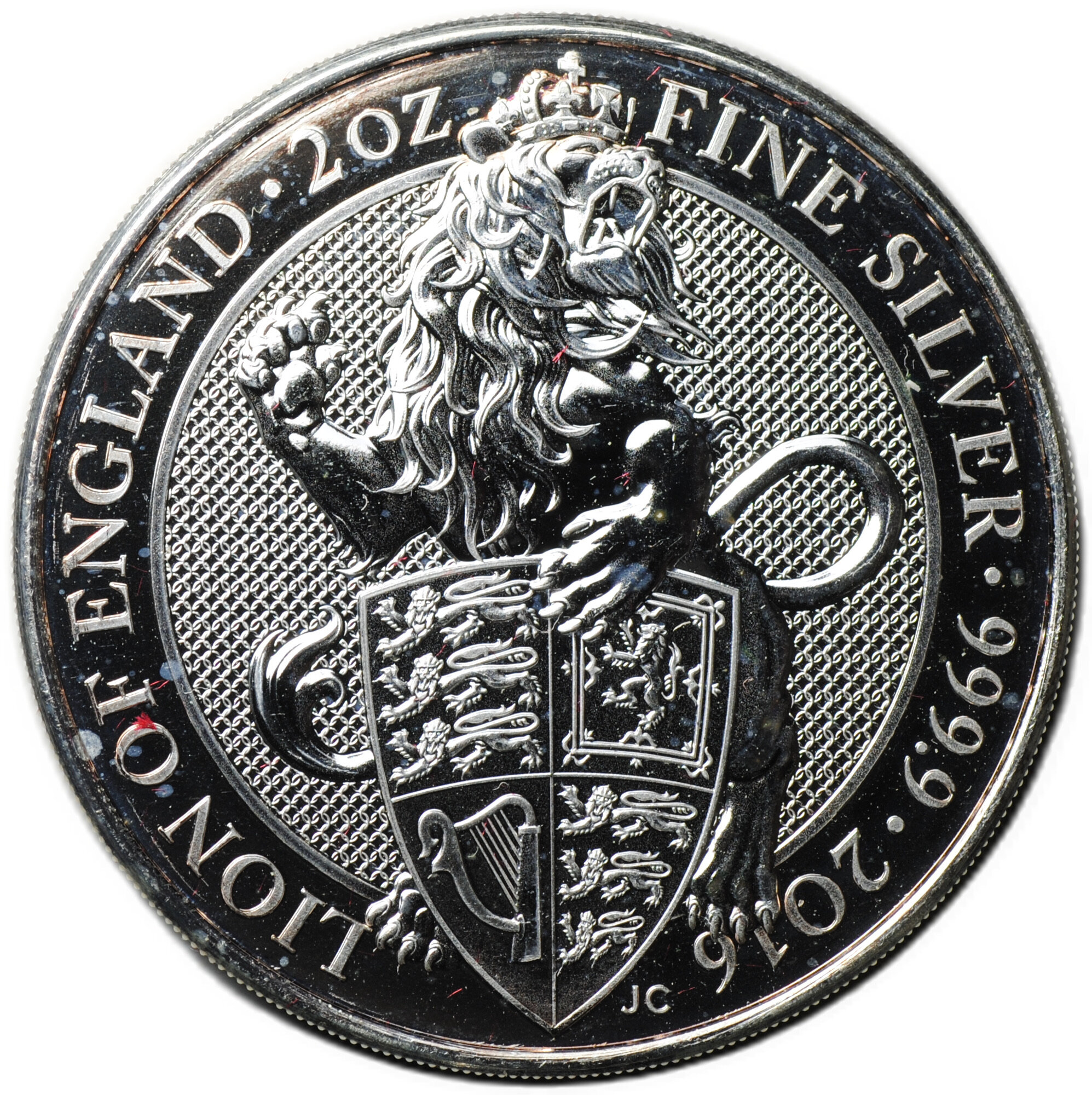 Монета 5 фунтов 2016 Звери Королевы - Лев Англии Великобритания