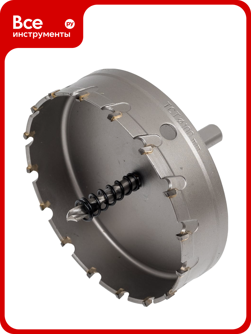 Коронка по металлу 100 мм с пластинами ВК8 WOLFSTAR cw00056