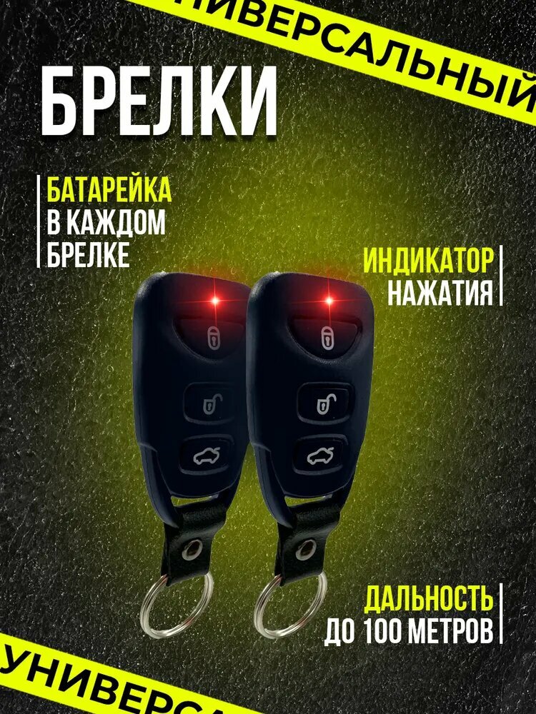 Автосигнализация, Центральный замок, Универсальная установка, Автомобильная сеть, ABS пластик, Черный, Китай — фото 1