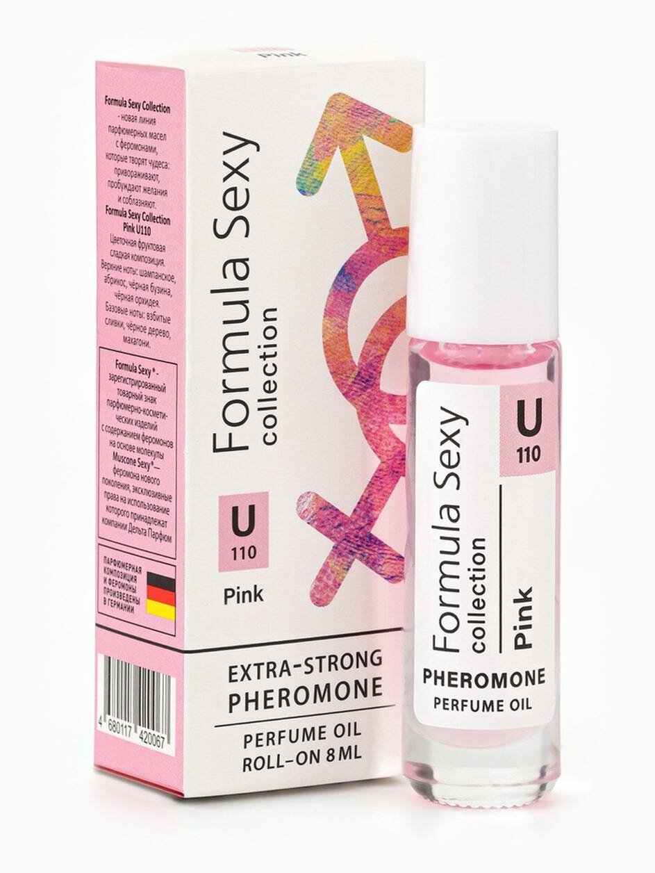 Парфюмерное масло женское с феромонами Formula Sexy Collection Pink U110, 8 мл (мотив Pink Molecule 090 09)