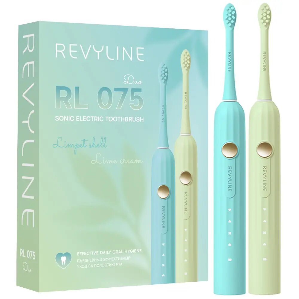 Набор электрических зубных щеток RL 075 Duo limpet Shell + Lime Cream