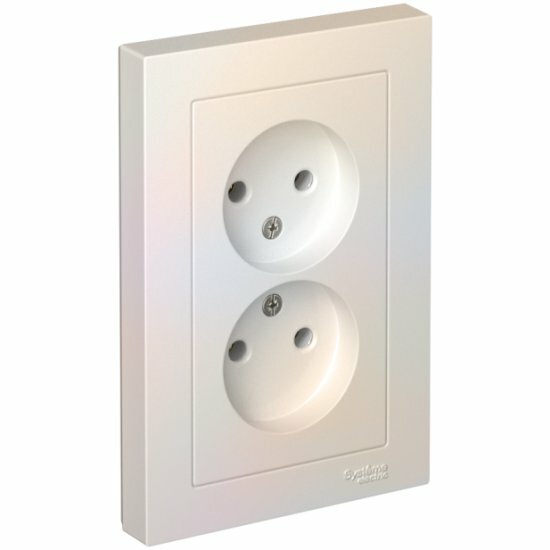 Розетка Systeme Electric (schneider Electric) SCHNEIDER ELECTRIC ATLASDESIGN 16А, в сборе, жемчуг ATN000420