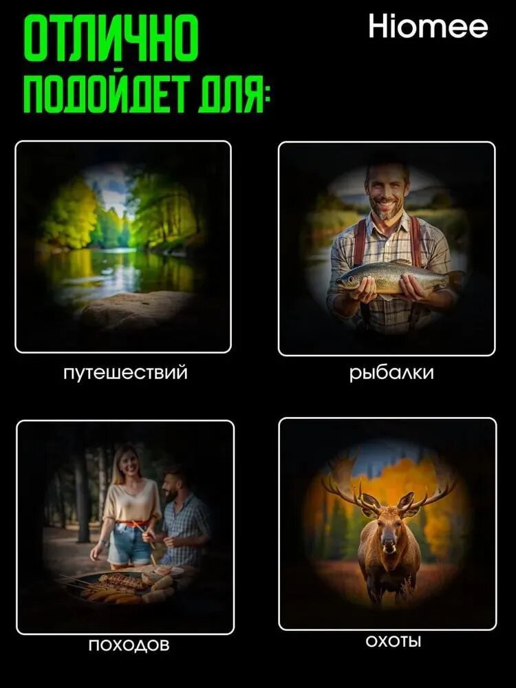 Фонарь ручной Hiomee дальнобойный лазерный, 6000м, 16000 люмен, металлический корпус, USB Type-C, серый — фото 1