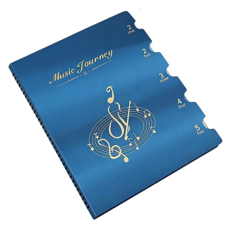 Универсальная папка-файл для нот А4, Ретро синий 20 страниц