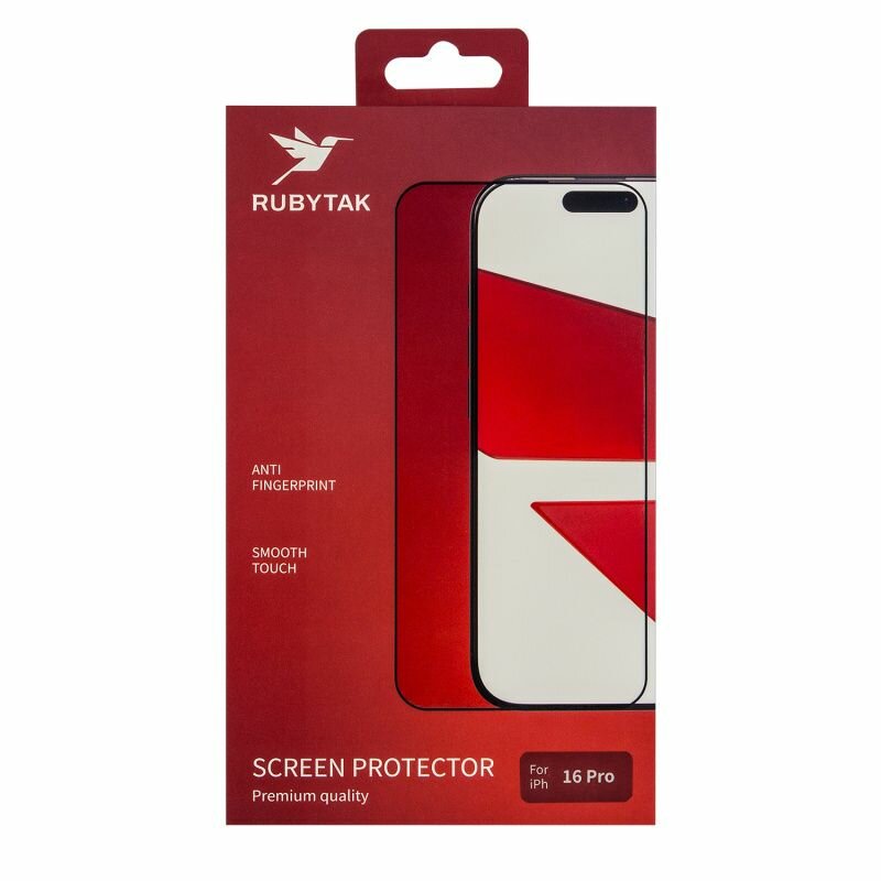 Защитное стекло для iPhone 16 Pro RUBYTAK HD Silk Print (без аппликатора)