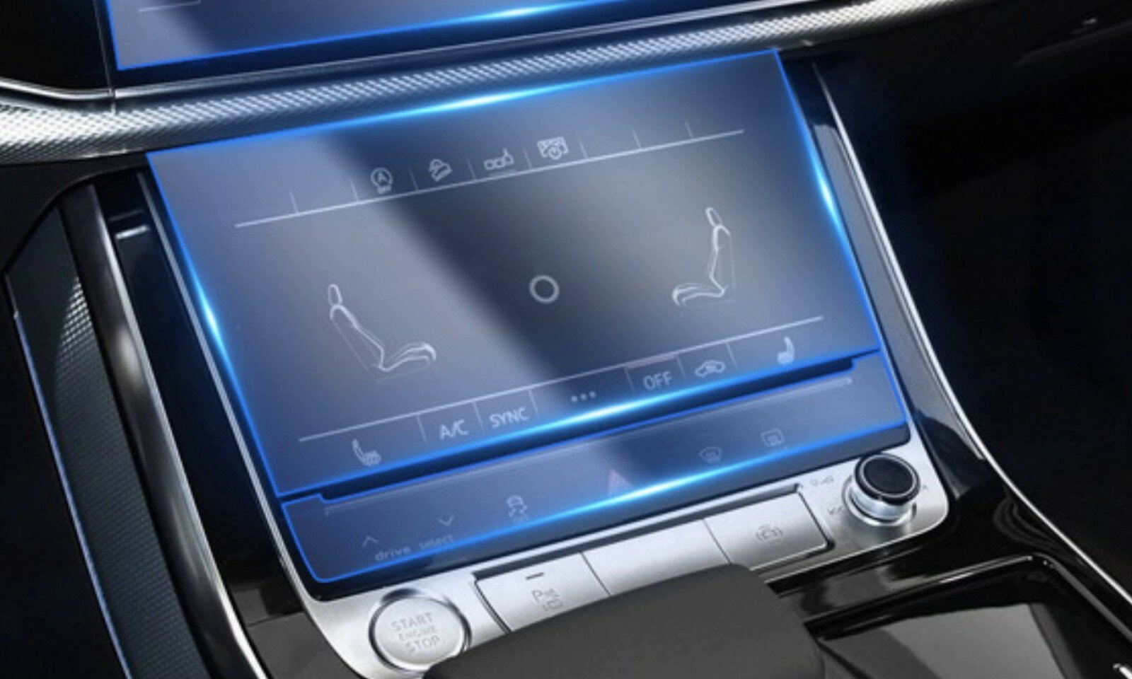 Защитная пленка MyPads M-156340 для нижнего экрана Audi Q8 SQ8 2019-2020 прозрачная