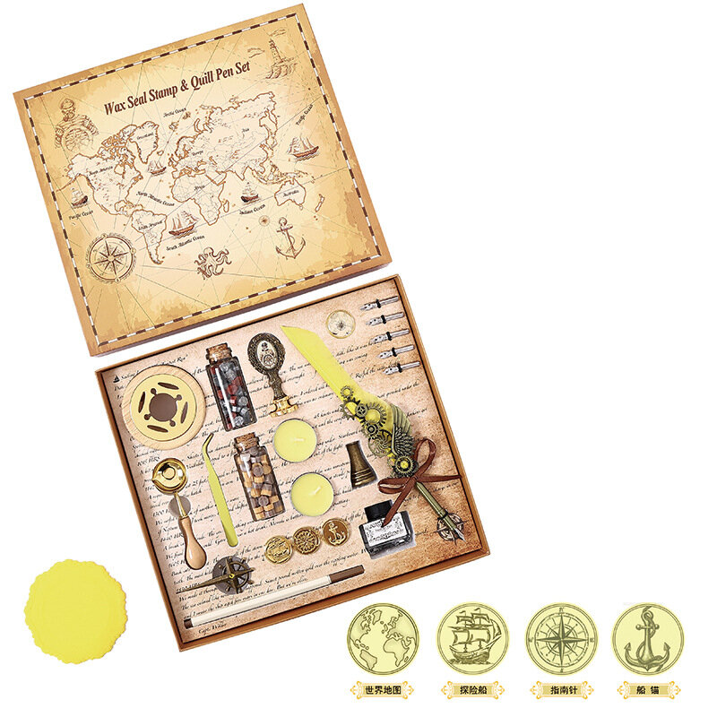 Полный набор сургуча для конвертов, креативный набор сургучных бусин с дизайном звездного неба.