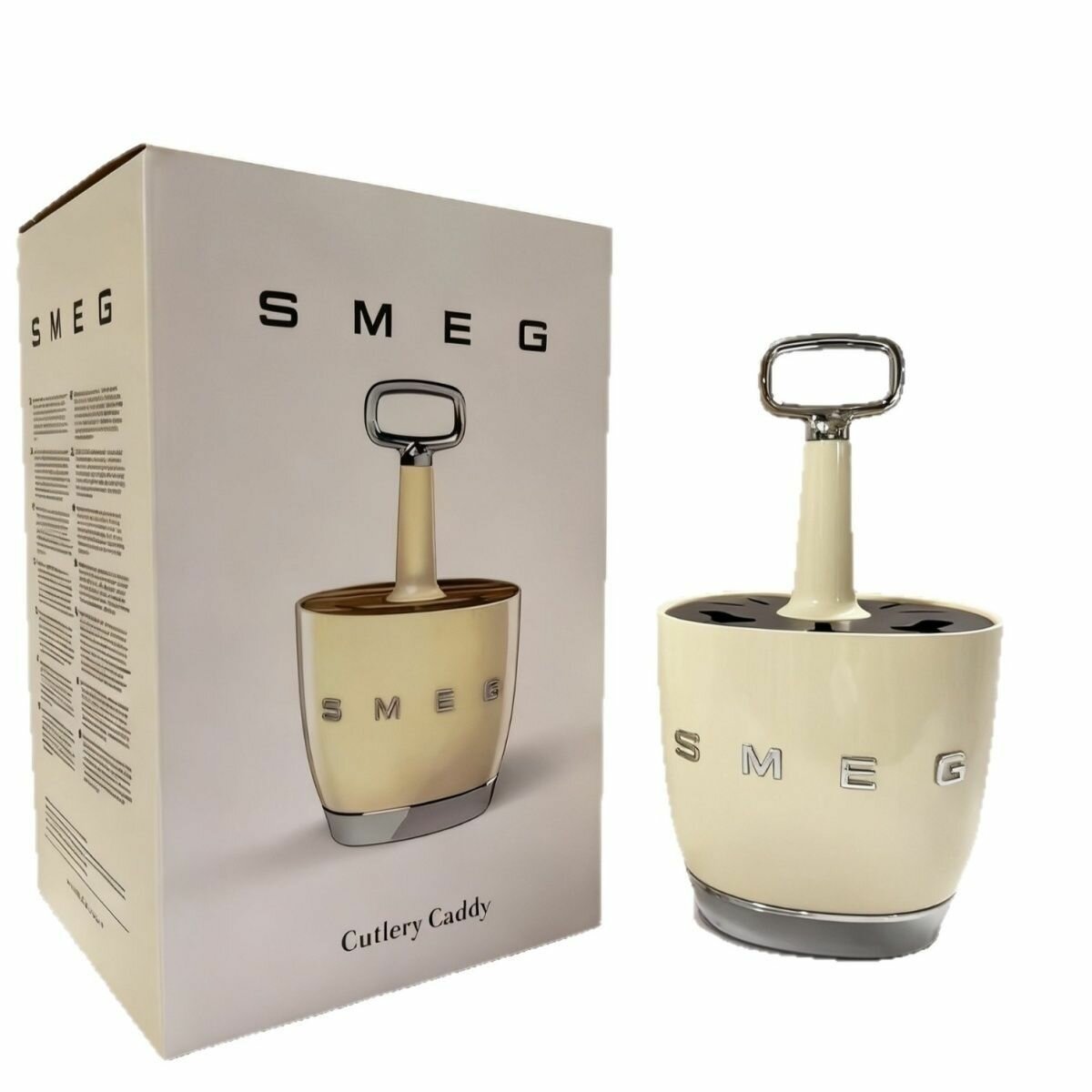 Набор столовых приборов в ретро-вестерн стиле от SMEG, подставка для хранения из нержавеющей стали, ящик для хранения ножей, вилок и ложек, кухонная полка.