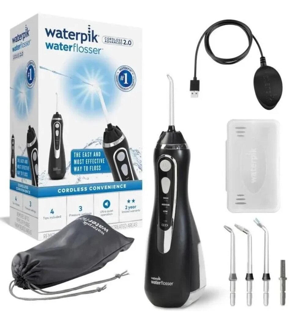 Ирригатор портативный Waterpik WP-582 EU Cordless Advanced, черный.
