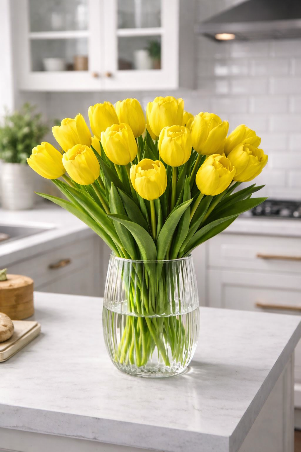 Искусственные тюльпаны желтые для декора, 10шт, премиум качество