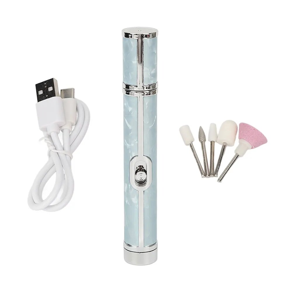 Электрическая Машина Для Полировки Ногтей, аккумуляторная, 20000 об./мин, с набором фрез