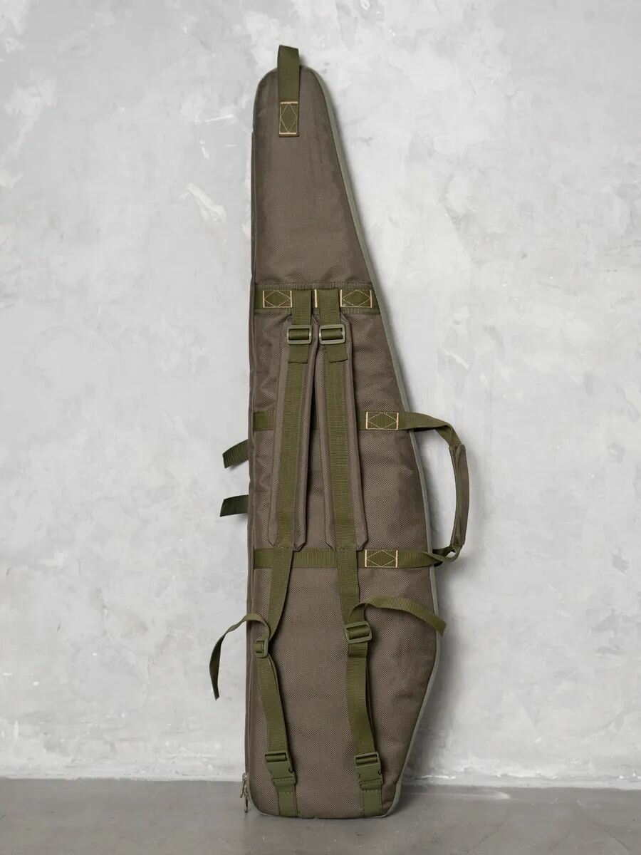 Чехол кейс для ружья с оптикой 115 см с плечевыми ремнями