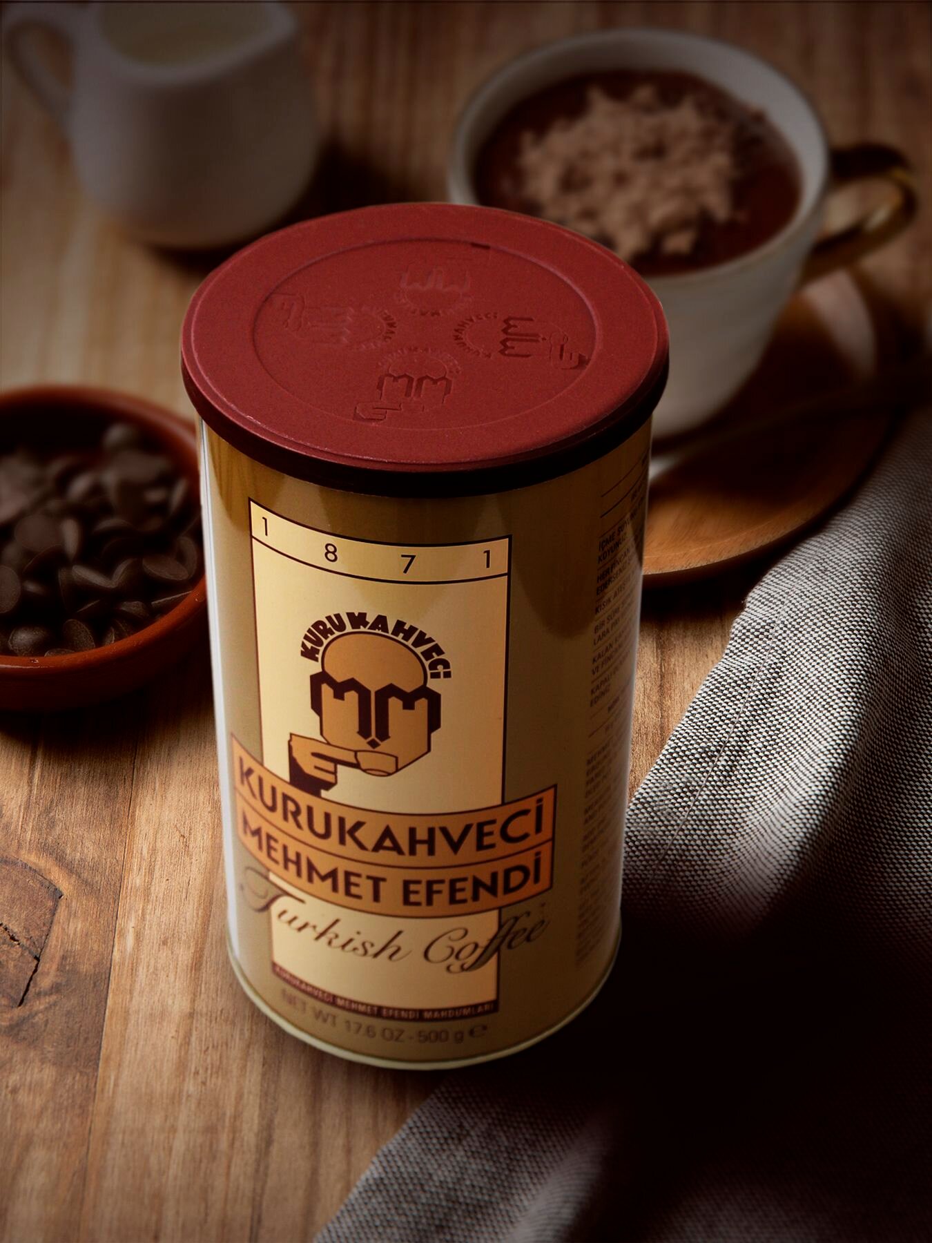 Турецкий кофе Mehmed Efendi молотый в банке500г