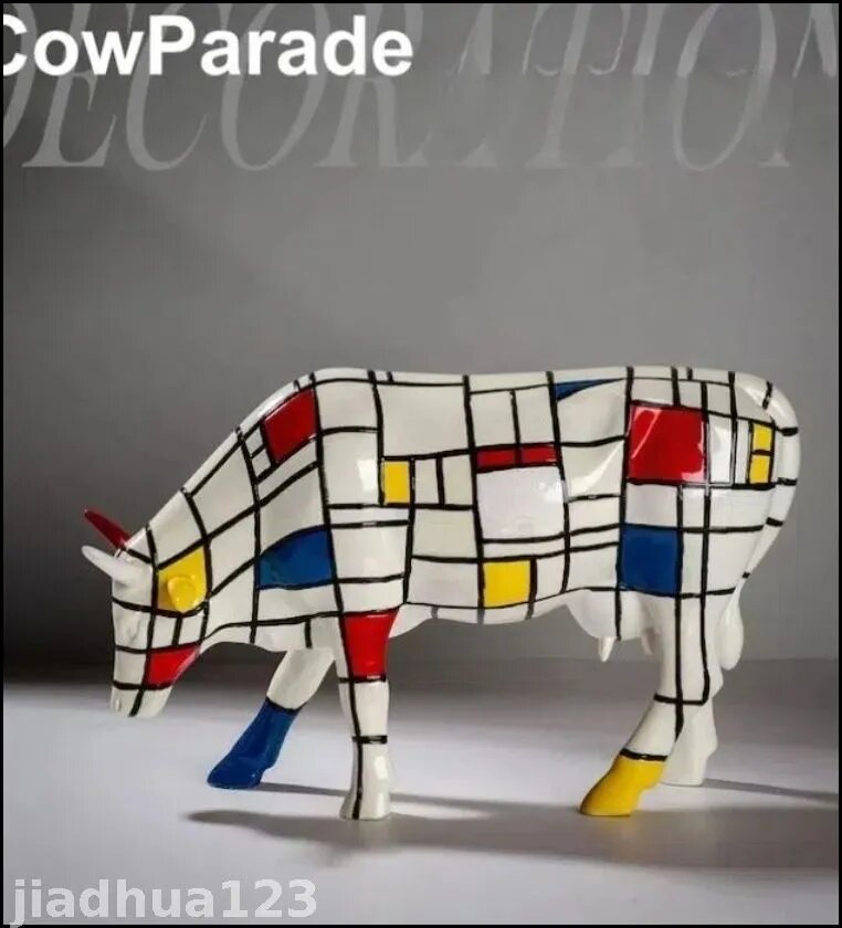 Статуэтка CowParade maderian абстракция бык высота 17 см для декора интерьера