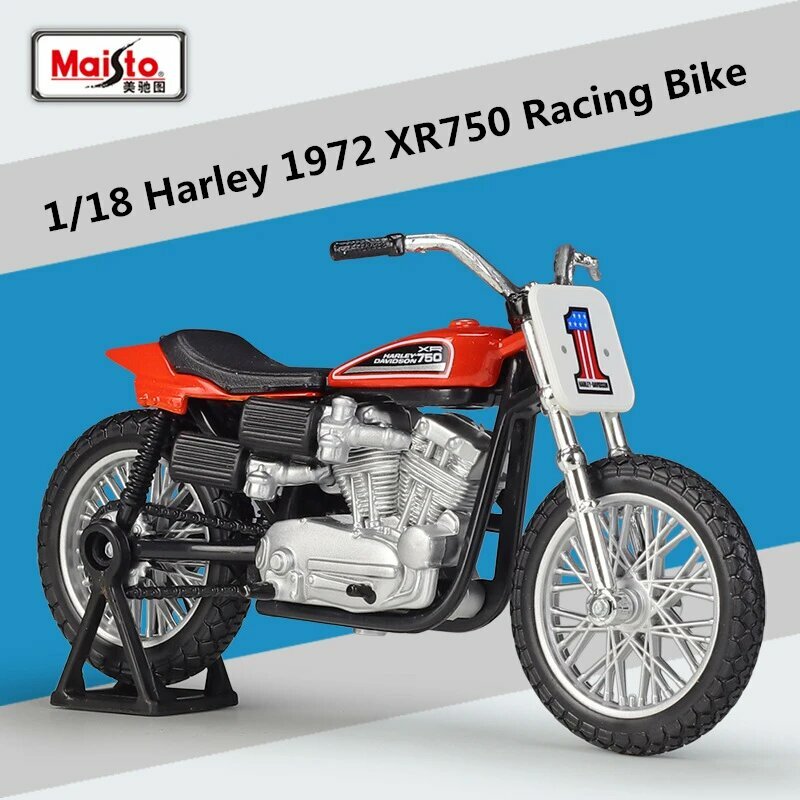 Игрушечный мотоцикл Maisto Harley Davidson XR750 1:18 A with foam box