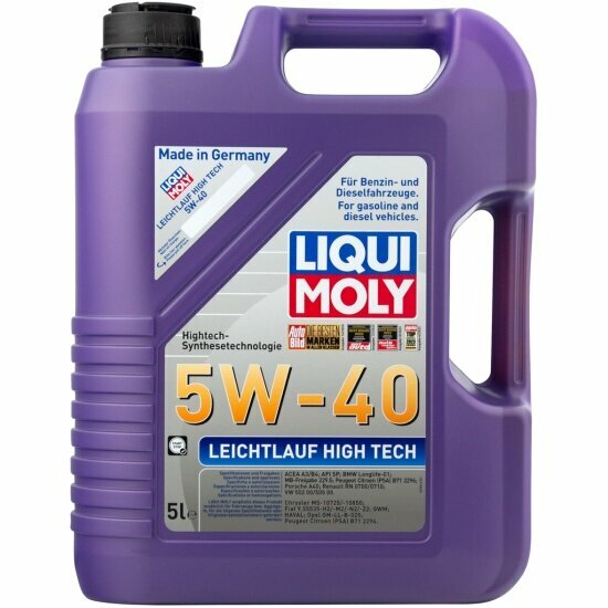 Моторное масло Liqui Moly Leichtlauf High Tech 5W-40 HC-синтетическое 5 л