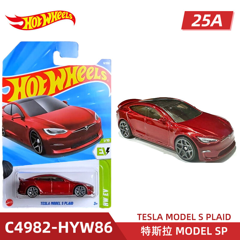 Hot Wheels Модель автомобиля из сплава 1:64, Серия 25A(2025)(тесла Model SP)