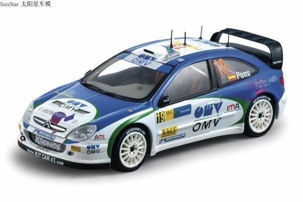 SunStar 1/18 Масштабная модель автомобиля Citro n Rally Car WRC 4422#