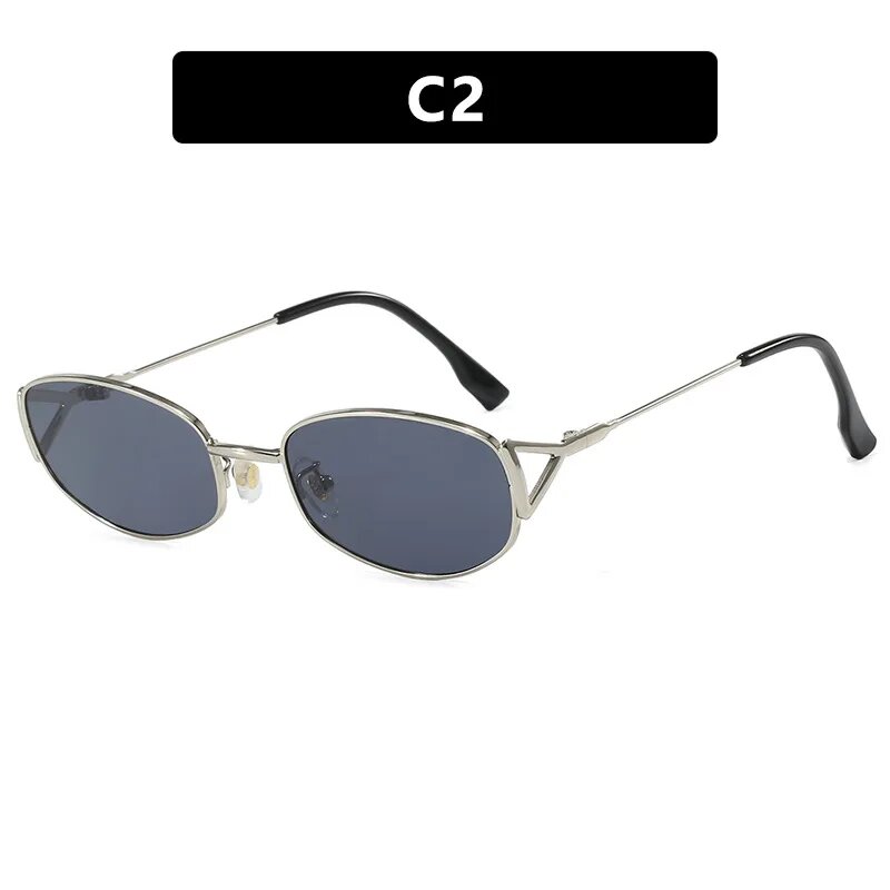 Солнцезащитные очки OLOEY ретро C2-Silver Frame Gray, Customization