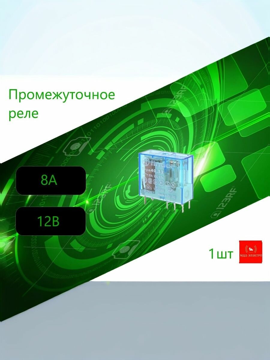 40.52.7.024.5000, Реле: электромагнитное, DPDT, Uобмотки: 24ВDC, 8A/250ВAC, 8A/30ВDC