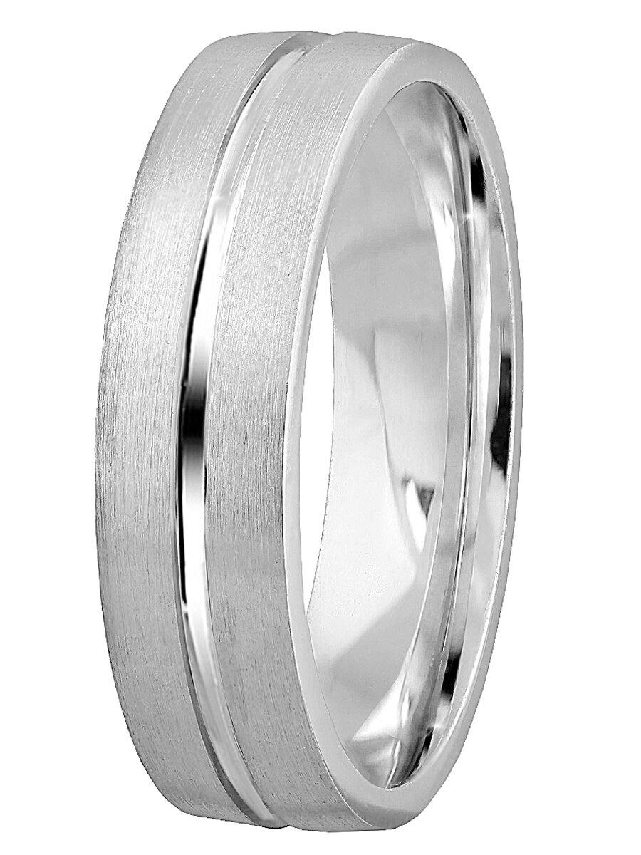 Кольцо обручальное, серебро, 925 проба, родирование