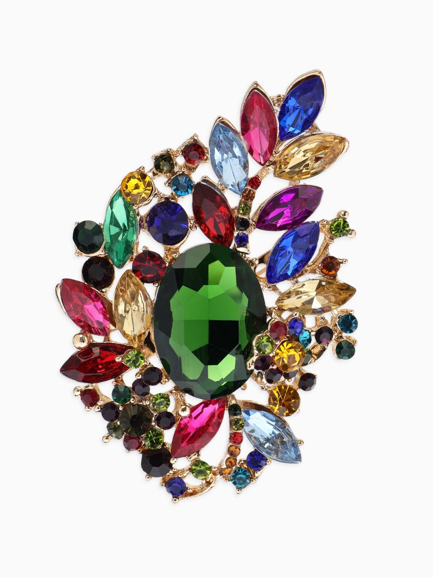 Брошь, стекло, стразы