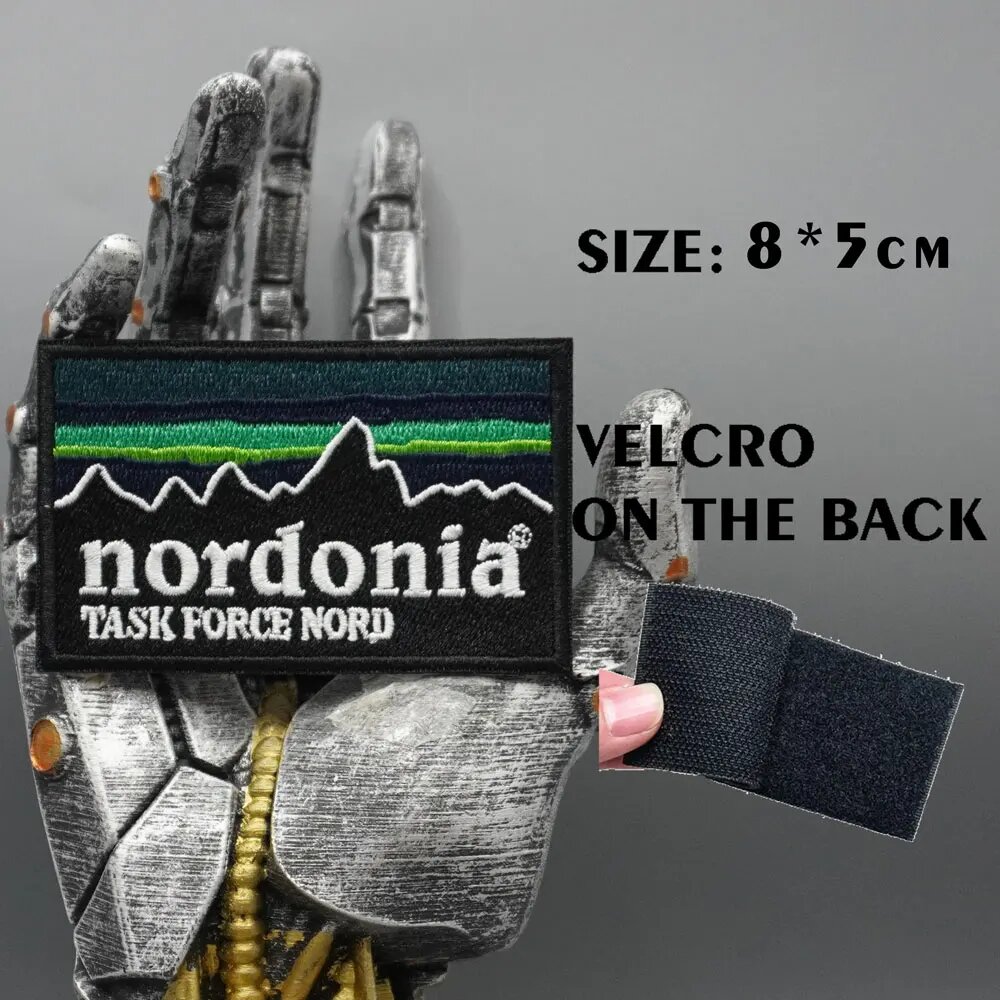Нашивка тактическая Nordonia Task Force Nord, 8*5 см, Velcro, AA36-1