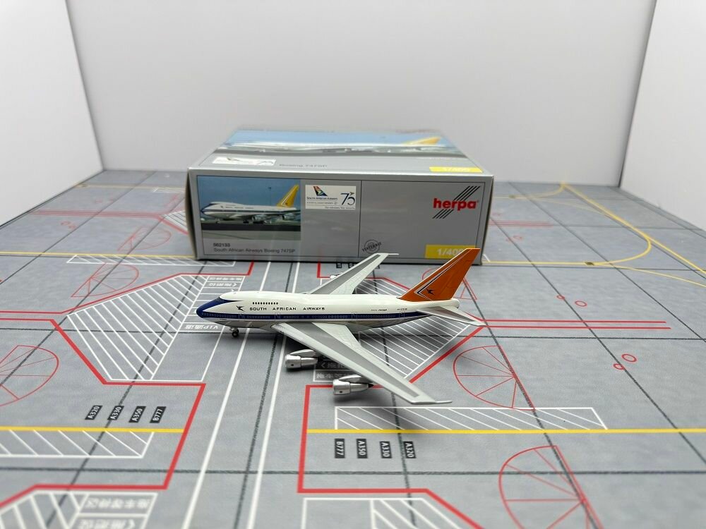 Herpa 1/400 ZS-SPB South African Airways B747SP Пассажирский самолет из сплава Модель 562133