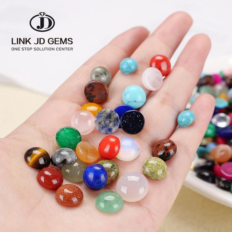 Кабошоны из натурального камня, Mixedcolor, 8mm, 20шт