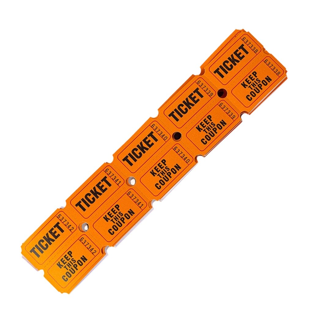 Лотерейные билеты на Мероприятие, 100 штук, В двух рулонах, С последовательными номерами