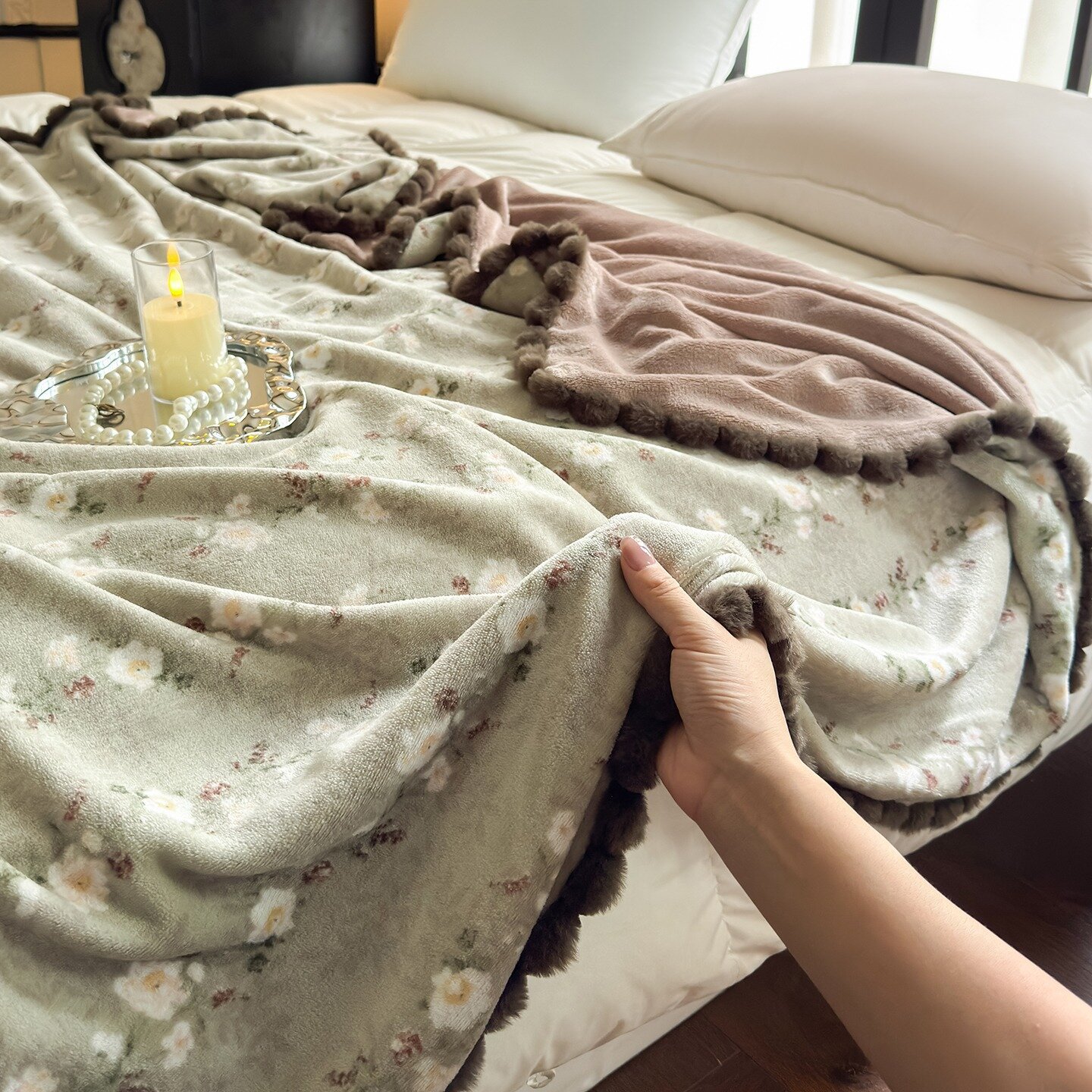 Пушистое одеяло для сна, двухслойное утолщенное одеяло из молочного флиса, одеяло из флиса для одного человека, покрывало для дивана, одеяло для сна в офисе.