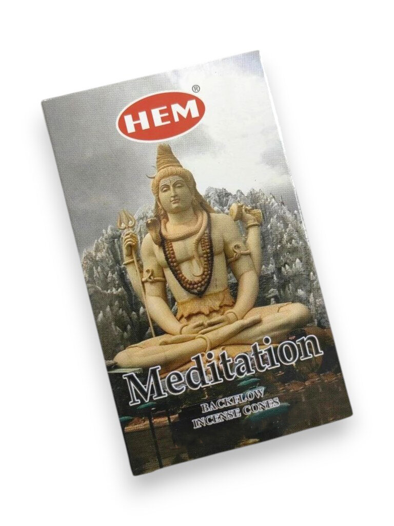 MEDITATION Backflow Incense Cones, Hem (медитация благовония пуля стелющийся дым, Хем), уп. 10 конусов.