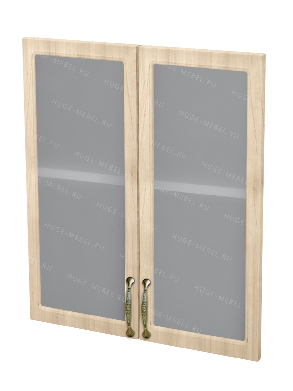 Кухонный фасад Ф-45 дуб сонома (Юлия) Huge Mebel. Ширина 592 Высота 712. Кухонные фасады