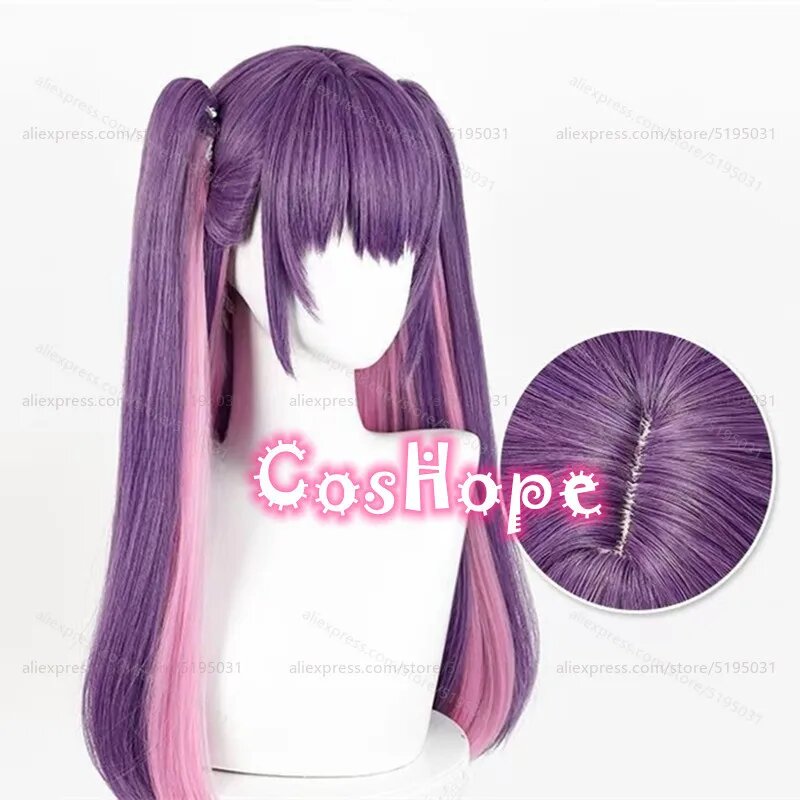 Парик для косплея Miriella с двойным хвостом Mikari Tachibana, термостойкие синтетические волосы розового и фиолетового цвета для косплея аниме